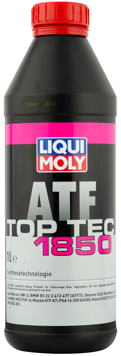 Синтетическое трансмиссионное масло для АКПП Top Tec ATF 1850 1 л. 21738 LIQUI MOLY - купить по ...